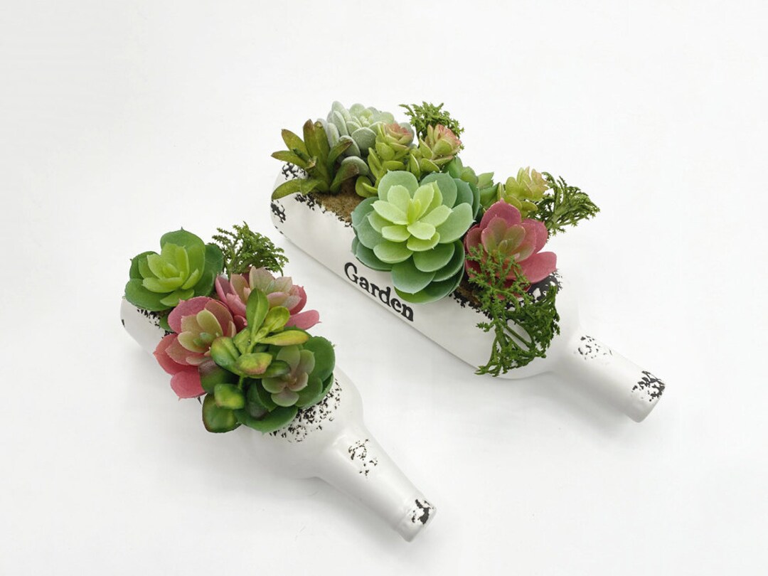 Fake Succulents Crafts, Tropical Plant Bottle Ornament, Artificial ...