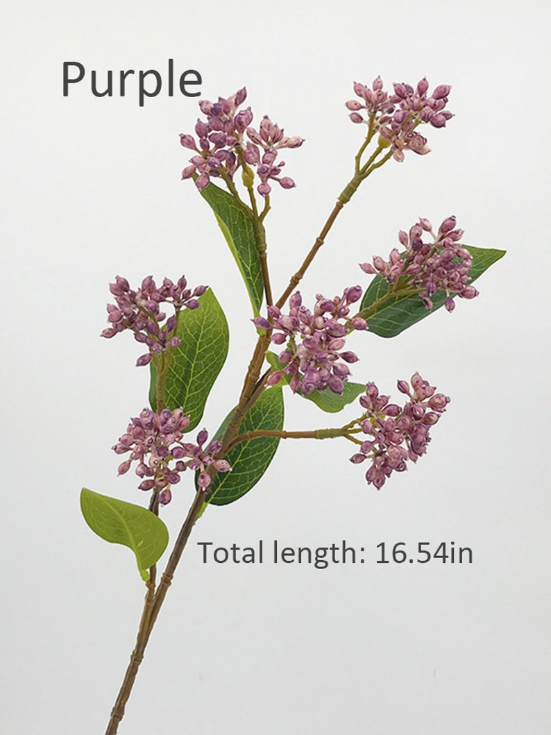 Berry Stem With Foliage Artificial Fake Wild Fruit Branch - Etsy