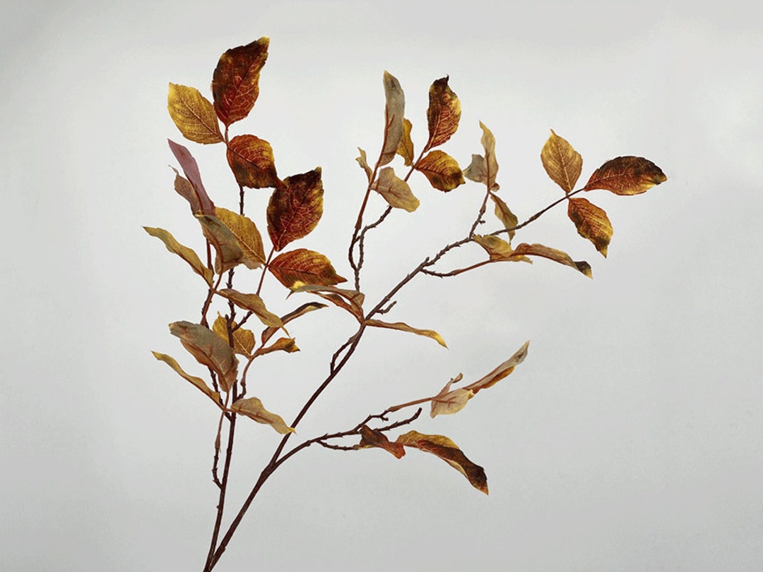 Autumn Leaf Branch Artificial, Fake Dead Foliage Craft, Living Room ...