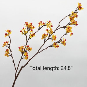 Faux Bittersweet Spray, Fall Berry Branch, Rustic Wild Fruit, Home ...