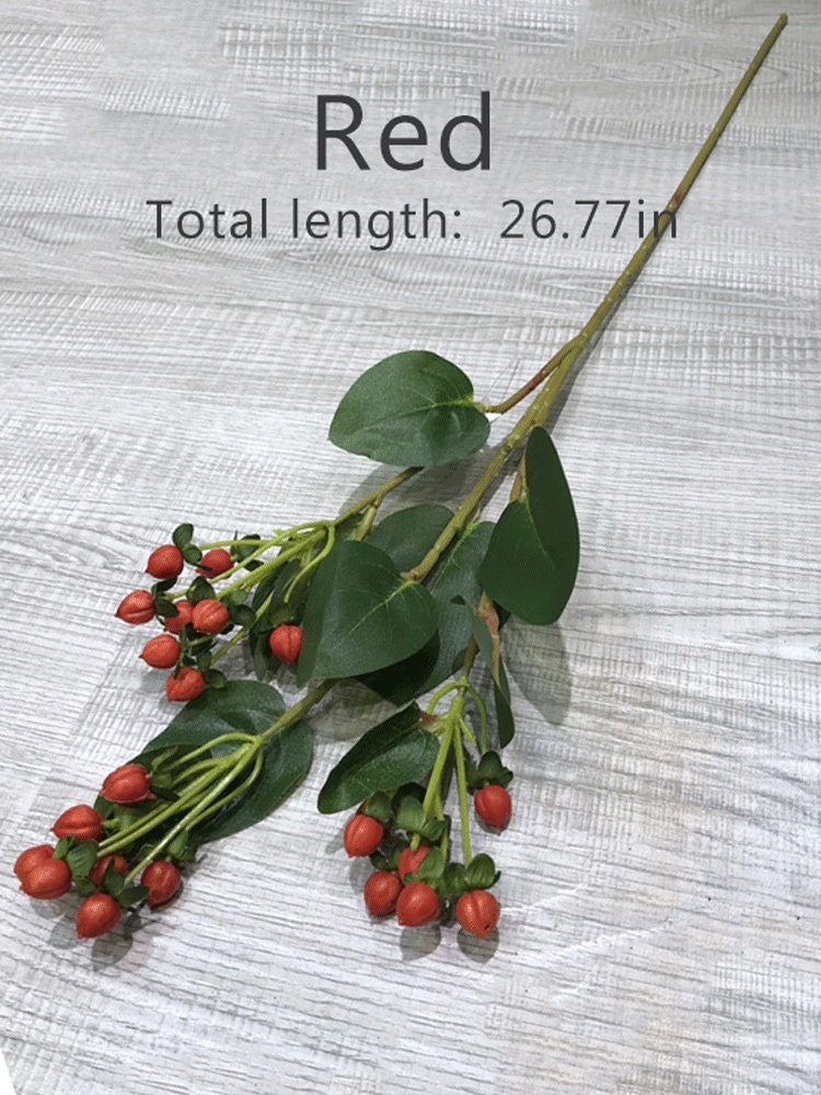 Artificial Hypericum Berry Stem Fake Small Fruit Spray - Etsy