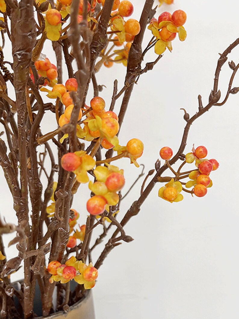 Artificial Bittersweet Fruit With Long Branch, Quality Small Berry Stem ...
