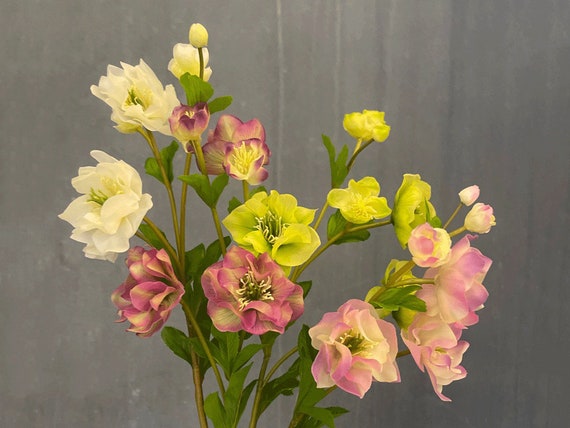 Realistic Helleborus Christmas Rose Artificial Wedding Bells | Etsy