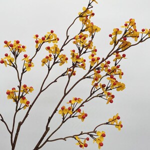 Faux Bittersweet Spray, Fall Berry Branch, Rustic Wild Fruit, Home ...