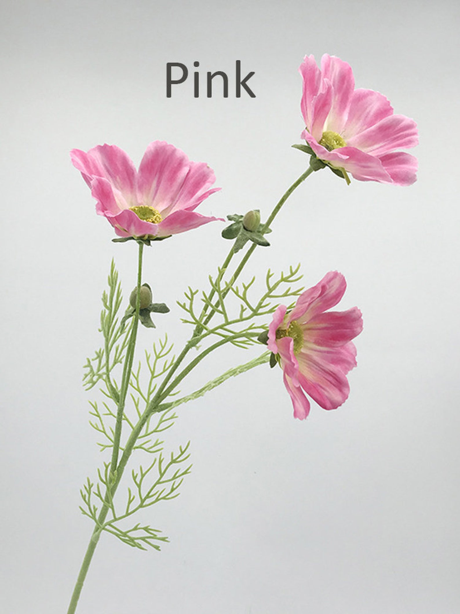 Artificial Cosmos With Leaf Fake Gerbera Individual Stem Home Flower ...