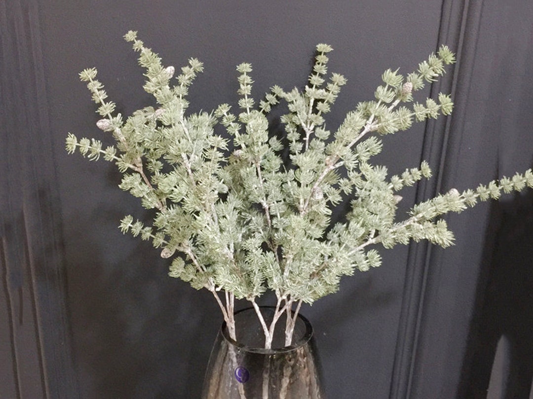 Deodar Cedar Tree Branch With Leaves, Fake Leafy Twig, Artificial ...