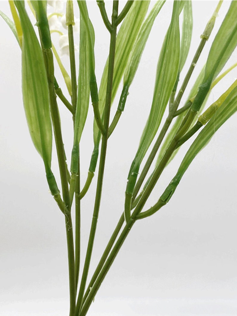 Lily of the Valley Stem With Leaves Artificial, Fake Bellflower Craft ...