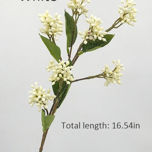 Berry Stem With Foliage Artificial, Fake Wild Fruit Branch, Rustic ...