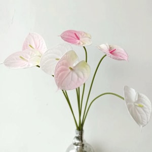 Flamingo Lily Flower Stem, Artificial Anthurium Andraeanum, Tropical ...