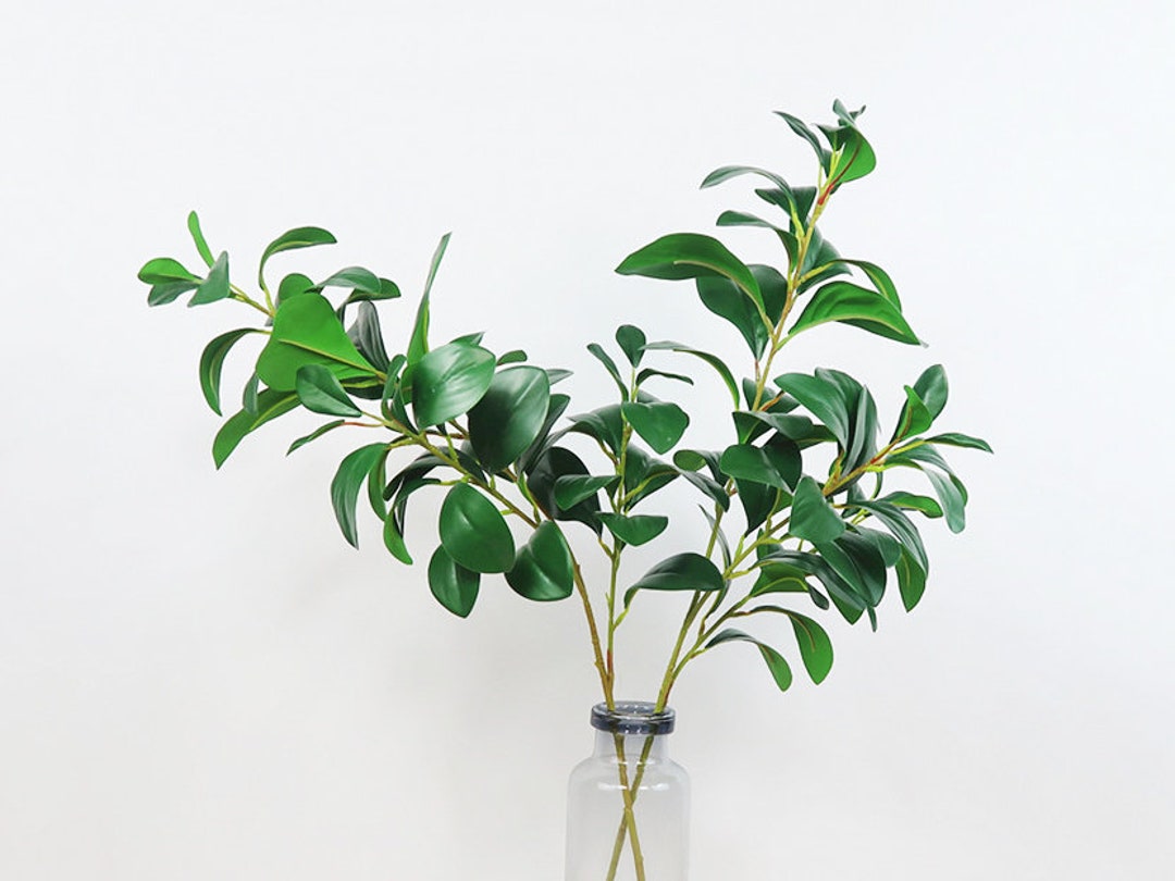 Ficus Leaf Branch, Fake Foliage Crafts, Artificial Flowers, Home Plant ...