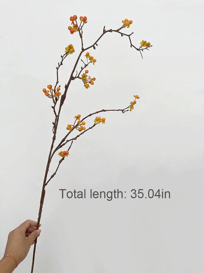 Artificial Bittersweet Fruit With Long Branch, Quality Small Berry Stem ...