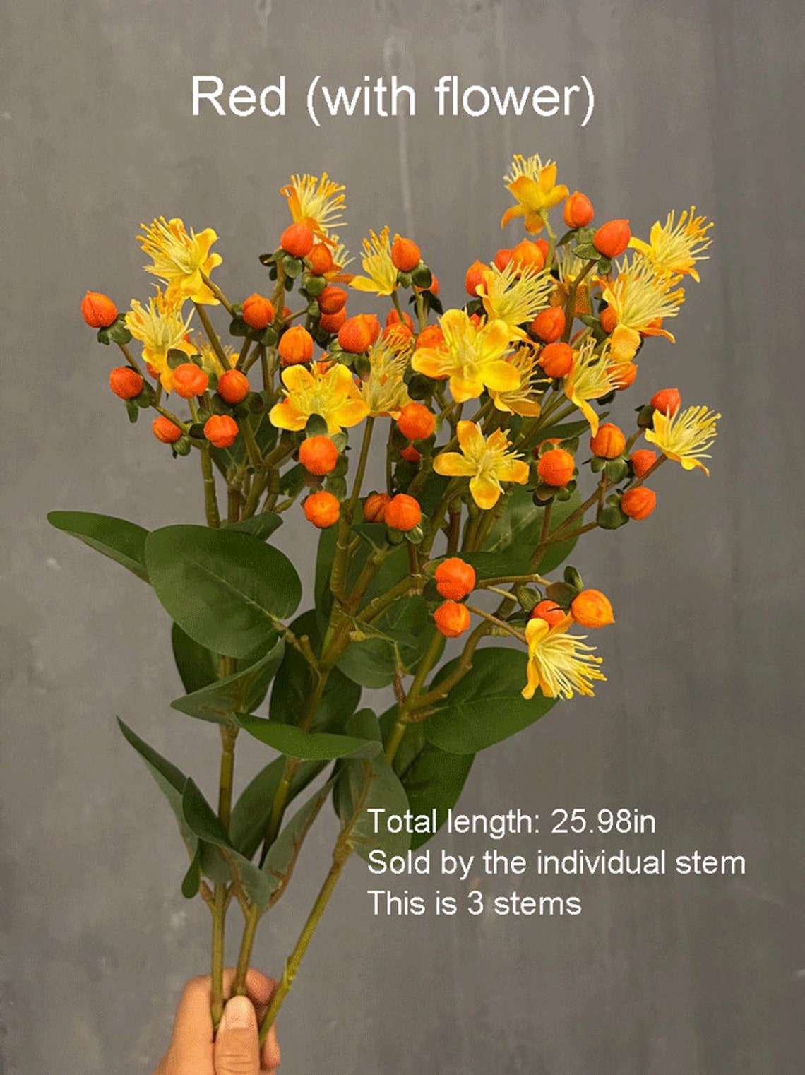 Artificial Hypericum Spray Fake St. John's Wort Flower - Etsy