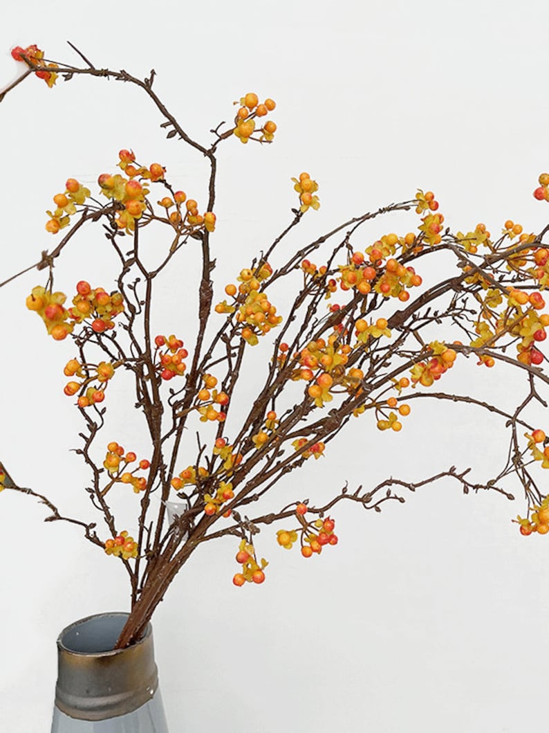 Artificial Bittersweet Fruit With Long Branch, Quality Small Berry Stem ...