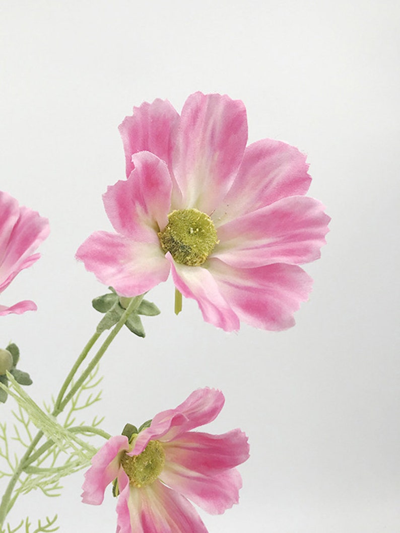 Artificial Cosmos With Leaf Fake Gerbera Individual Stem Home Flower ...