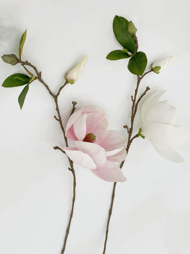 Magnolia Spray With Bud Artificial Realistic Flower Craft - Etsy