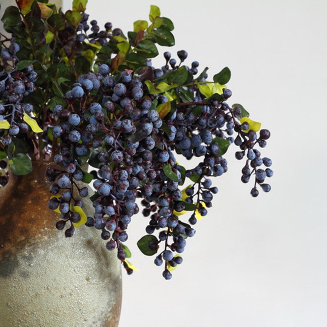 Quality Hanging Berry, Artificial Small Fruit With Leaf, Rustic Holly ...