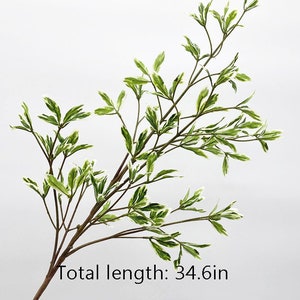 Silver Boxwood Plant Variegated Plant, Fake Foliage Twig, Rustic ...