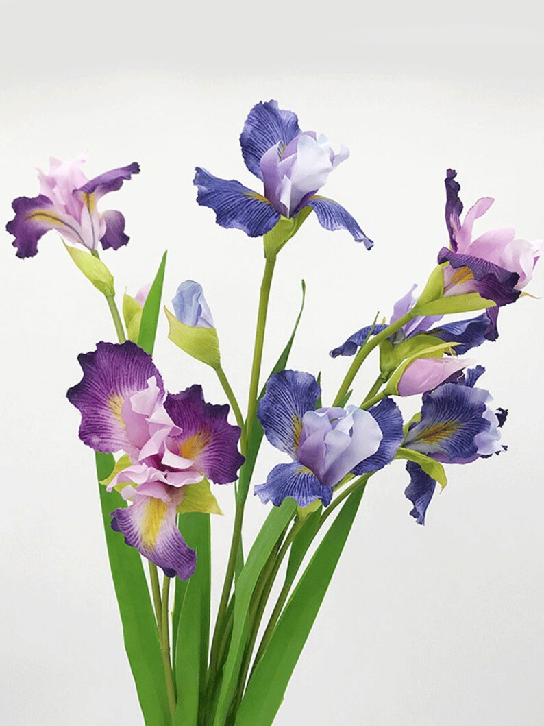 Quality Iris Stem With Bud Artificial Iris Flower Living - Etsy