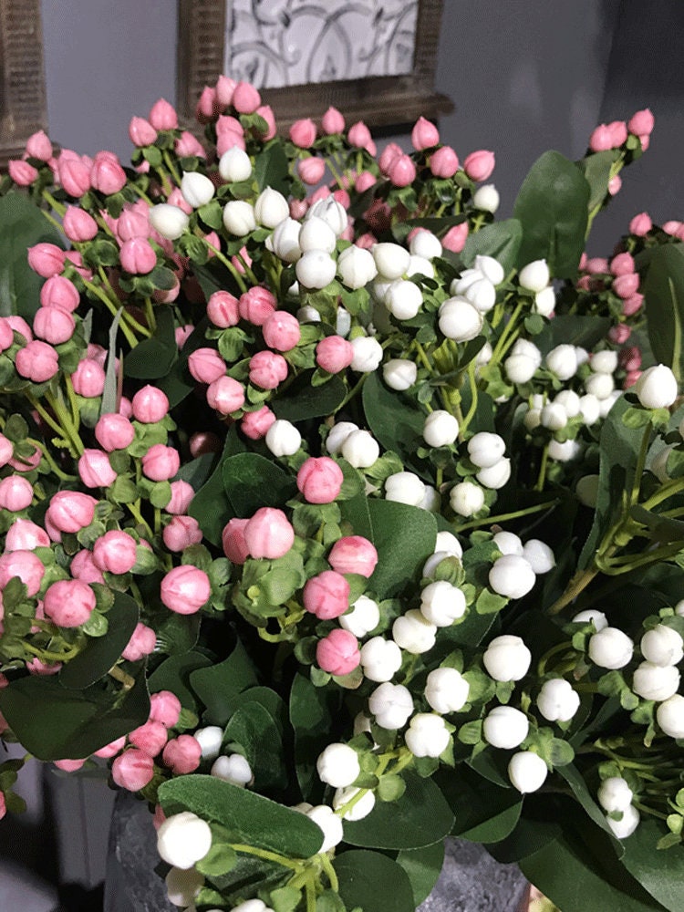 Artificial Hypericum Berry Stem Fake Small Fruit Spray - Etsy