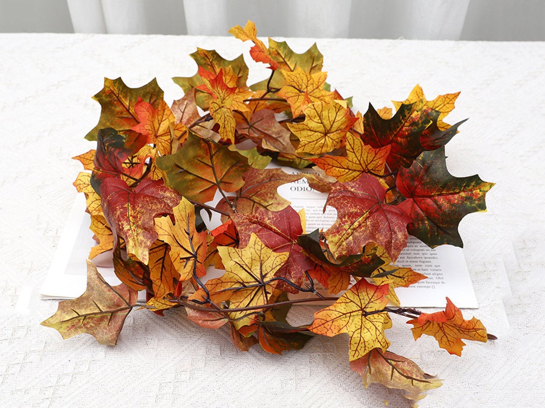 Fake Maple Leaf Vine, Autumn Foliage Rattan, Artificial Flower Craft ...