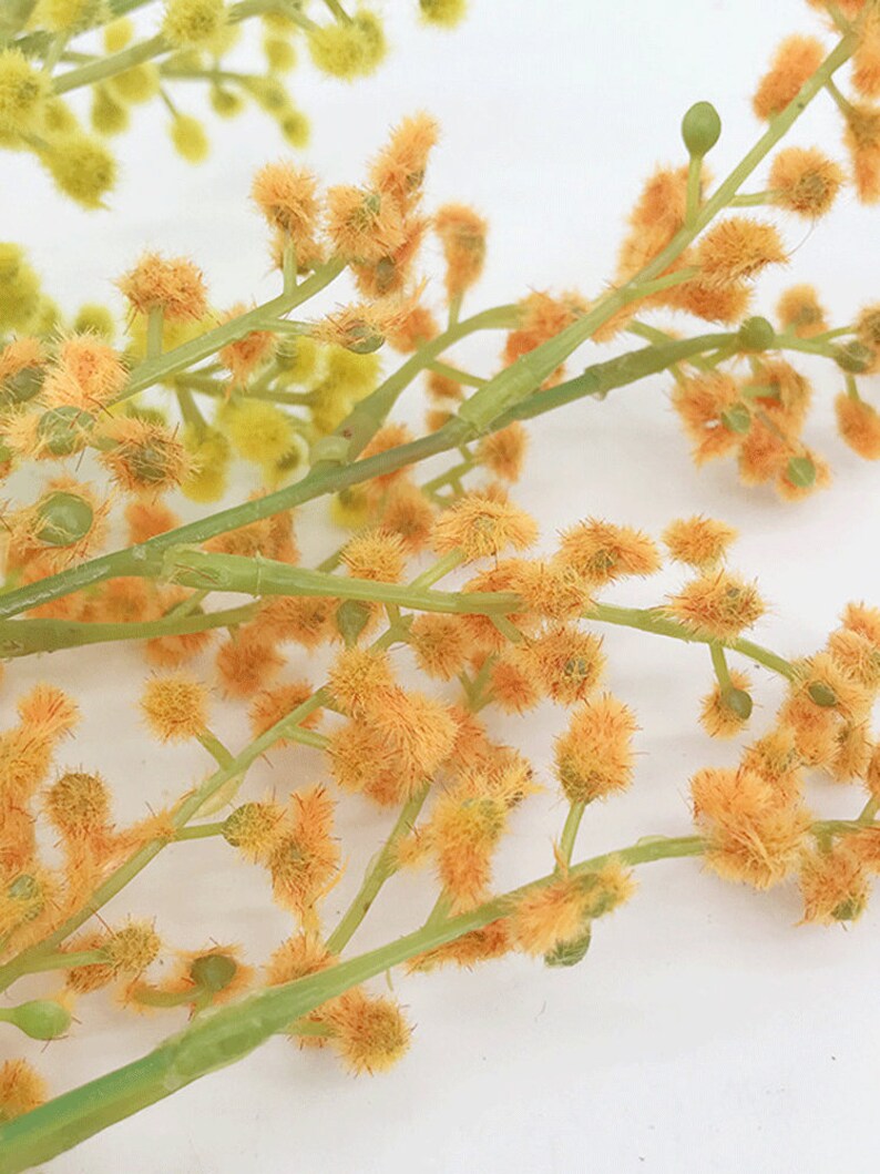 Acacia Flower Stem Artificial Wildflower Home Floral Decor - Etsy