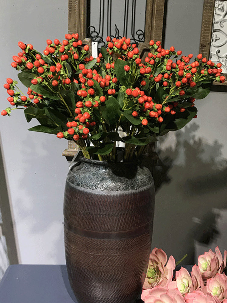 Artificial Hypericum Berry Stem Fake Small Fruit Spray - Etsy