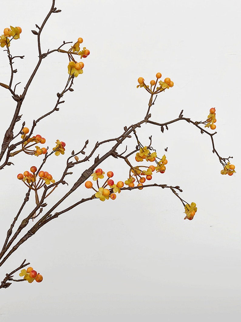 Artificial Bittersweet Fruit With Long Branch, Quality Small Berry Stem ...
