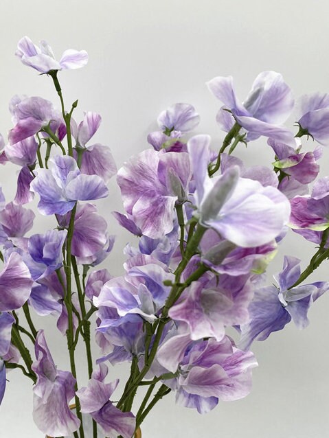 Sweet Pea Flower Stem Rustic Bloom Craft Artificial Flowers - Etsy