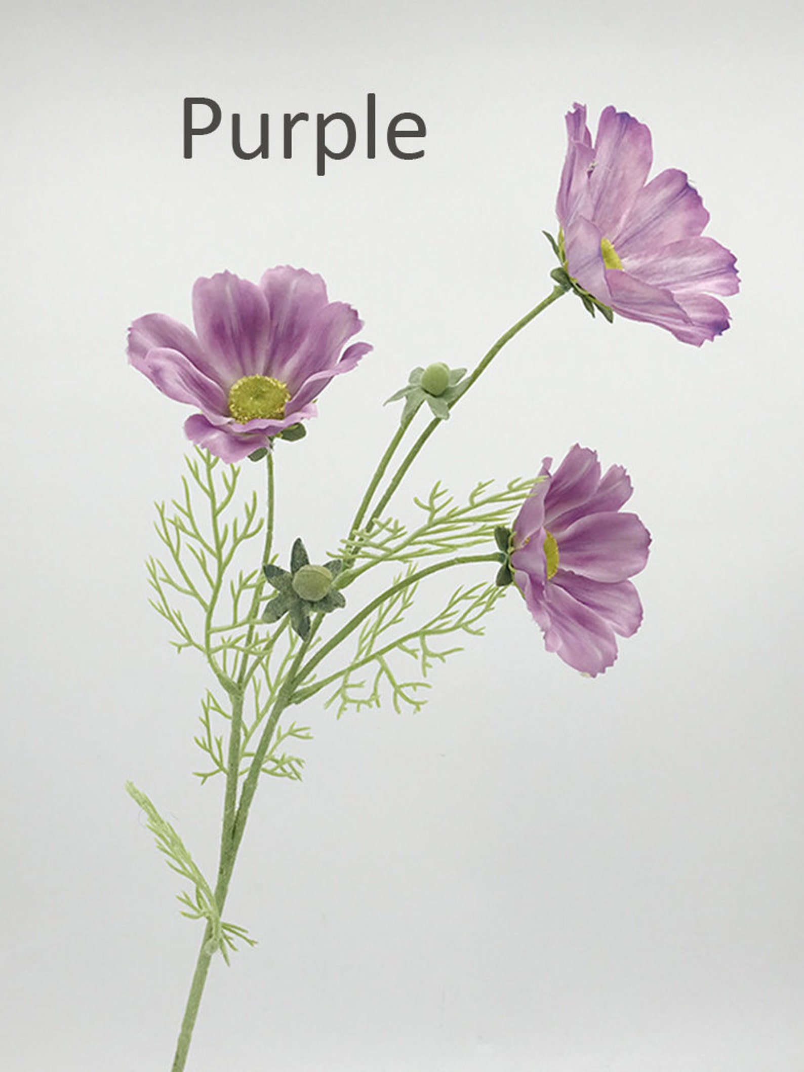 Artificial Cosmos With Leaf Fake Gerbera Individual Stem Home Flower ...