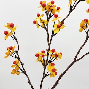 Faux Bittersweet Spray, Fall Berry Branch, Rustic Wild Fruit, Home ...