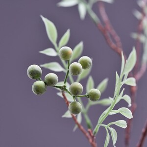 Artificial Berry Branch With Foliage, Quality Small Wild Fruit Stem ...