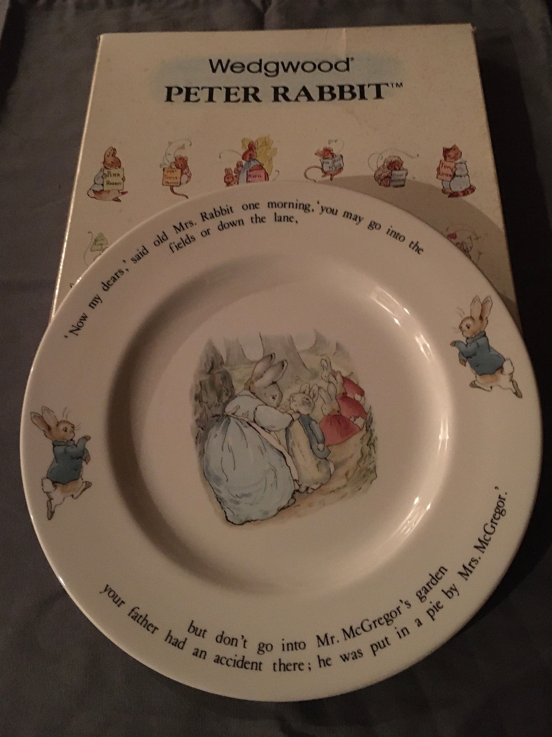 Vintage Peter Rabbit Wedgwood China Beatrix Potter Collectible 8" Plate ...