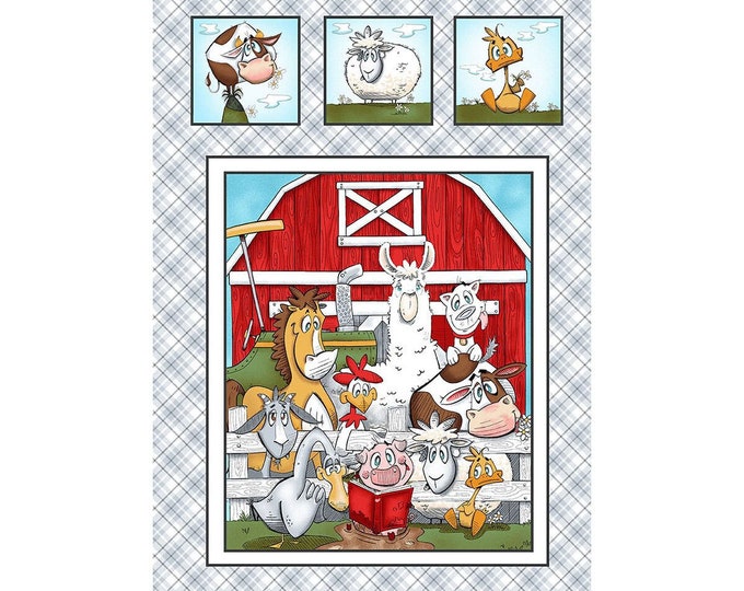 Farmyard Tails Farm Panel | Barn Animals | Pattern# 6909P | 100% Cotton ...