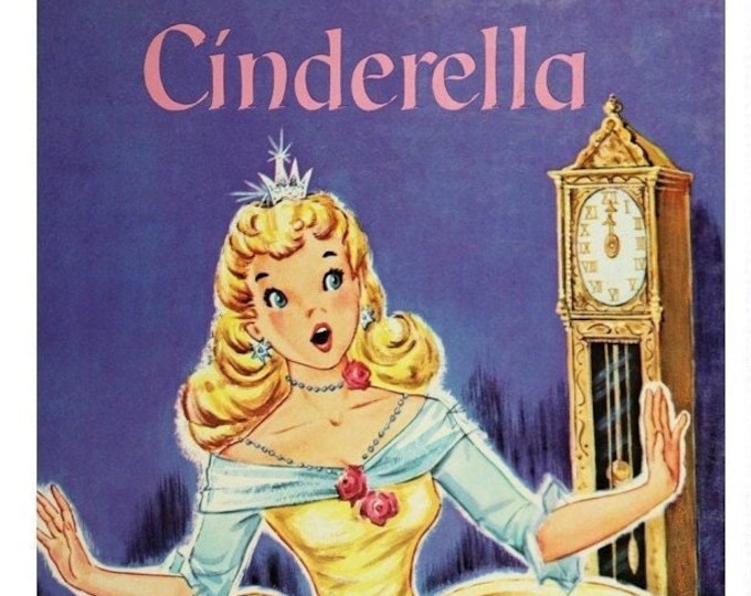 Cinderella Panel Vintage Storybook Disney Princess 100% Cotton Quilting ...