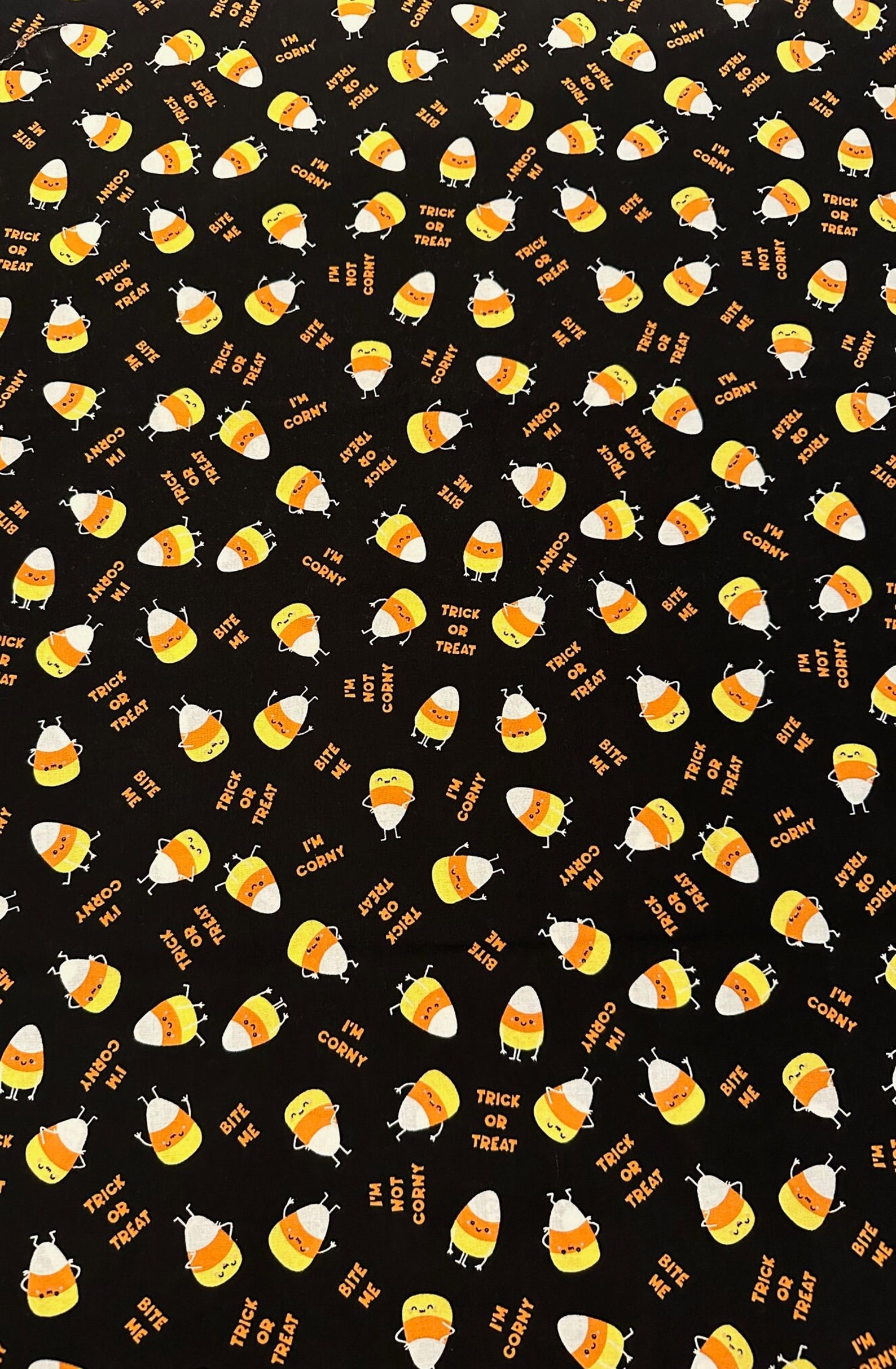 1/2 Yard I'm Corny Candy Corn | Halloween | Bite Me | Trick or Treat ...