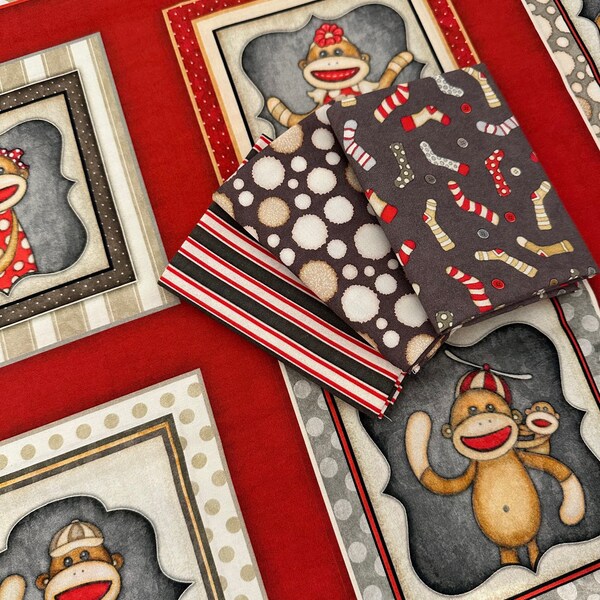 Sock Monkey Fabric - Etsy