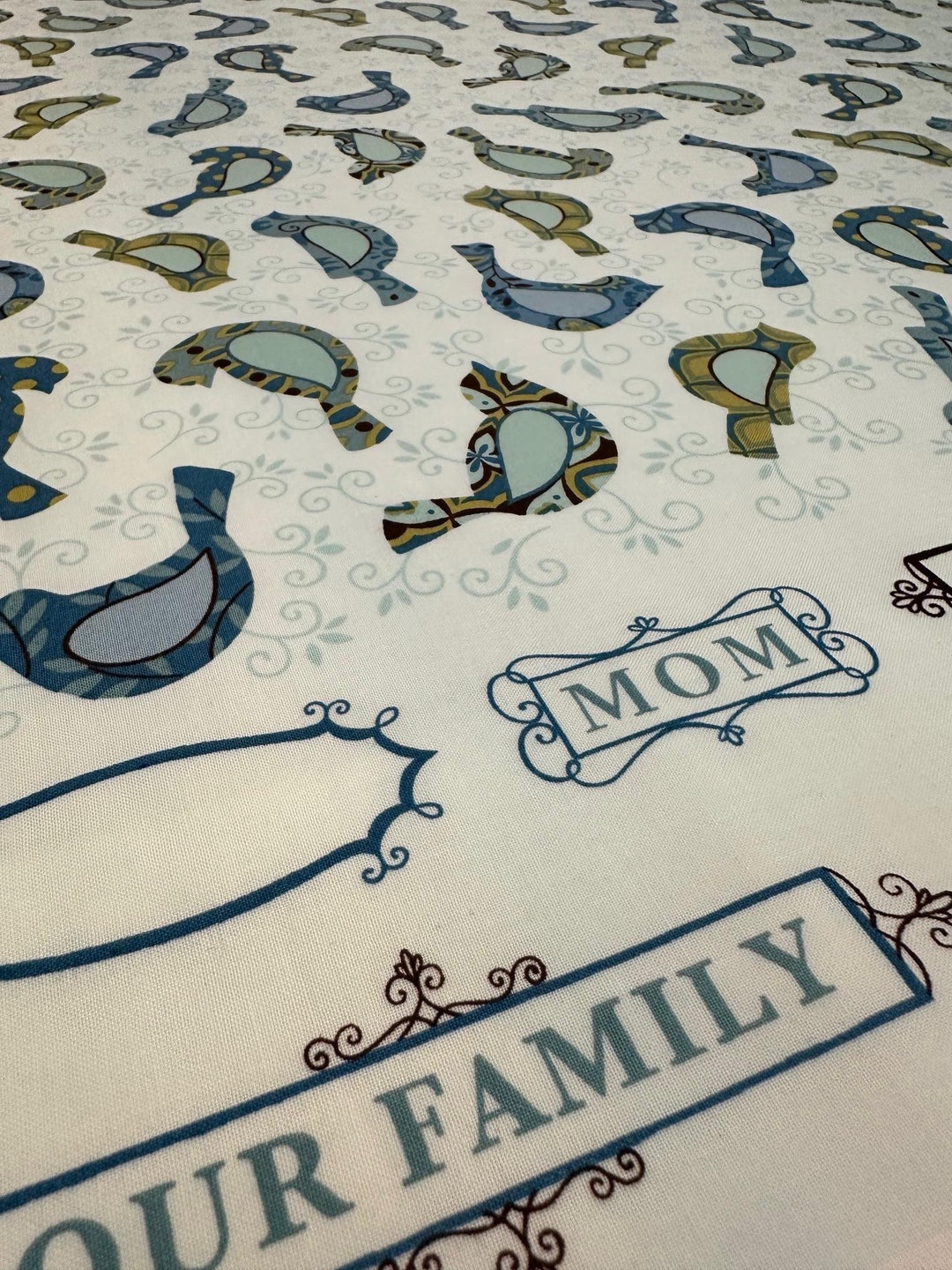 Family Tree Double Border Panel by Deb Strain | Name Labels | Birds ...