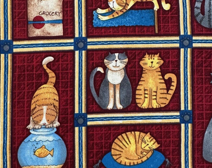 Raining Cats & Dogs by Debbie Mumm | 23inch Repeat | OOP | RARE | 100% ...