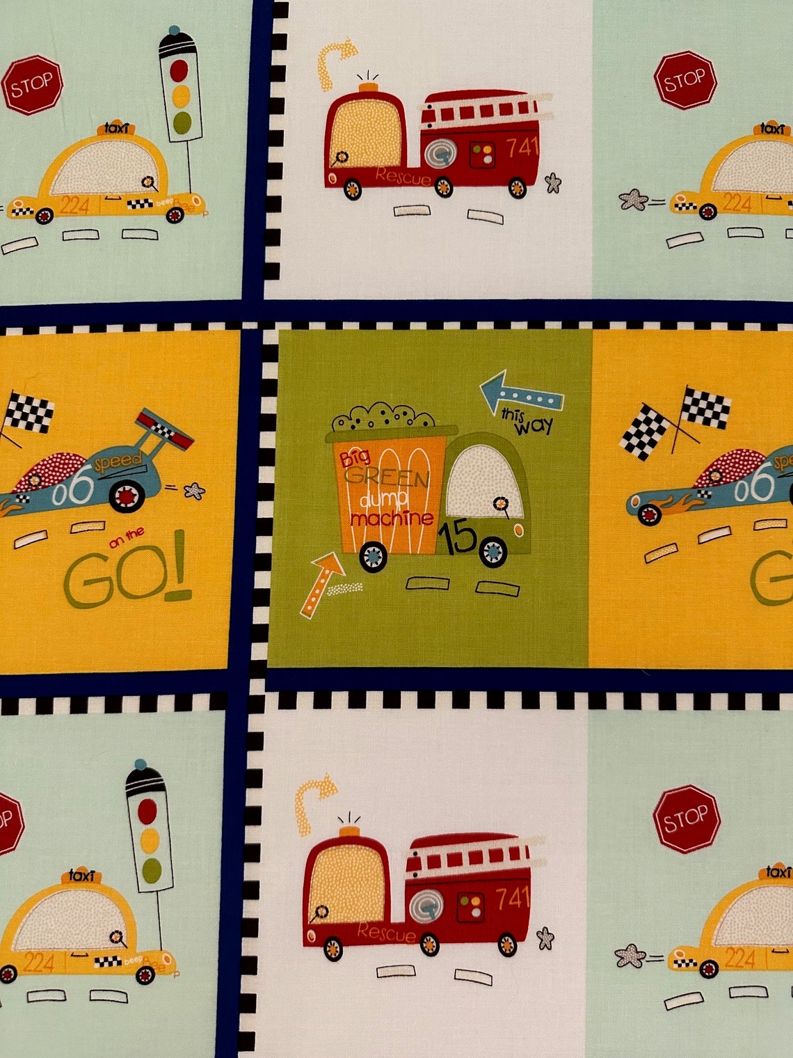 On Our Way Panel | Taxi | Fire Truck | Trash Truck | Race Car | 100% ...
