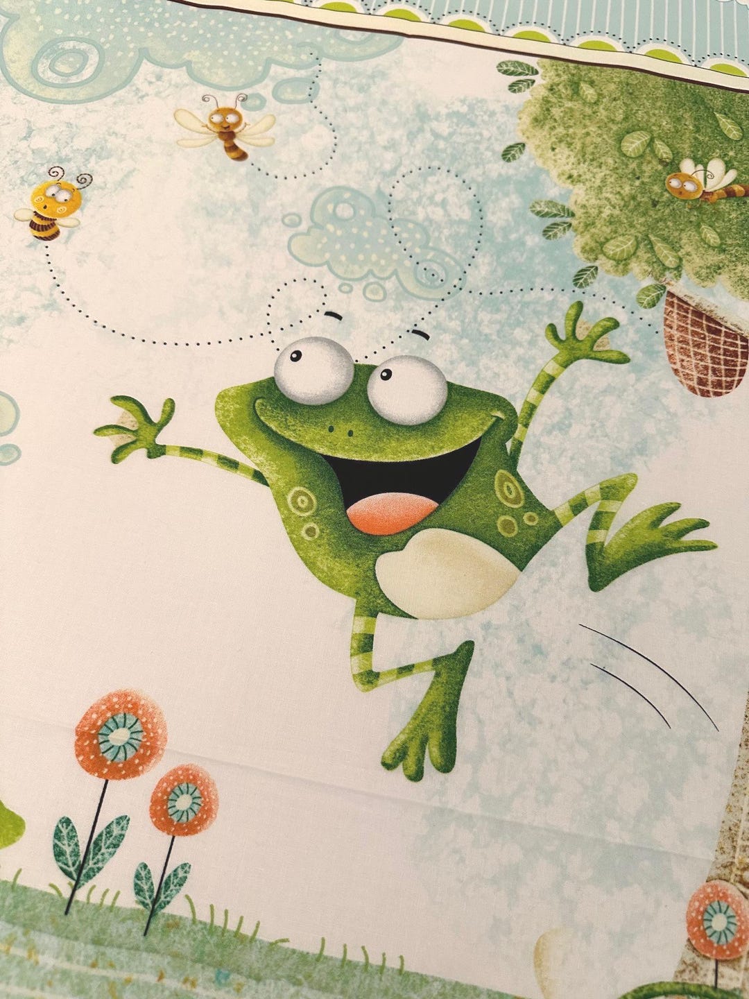 Frogland Friends Panel by Nidhi Wadhwa| Frogs | Pattern# 1056P | 100% ...