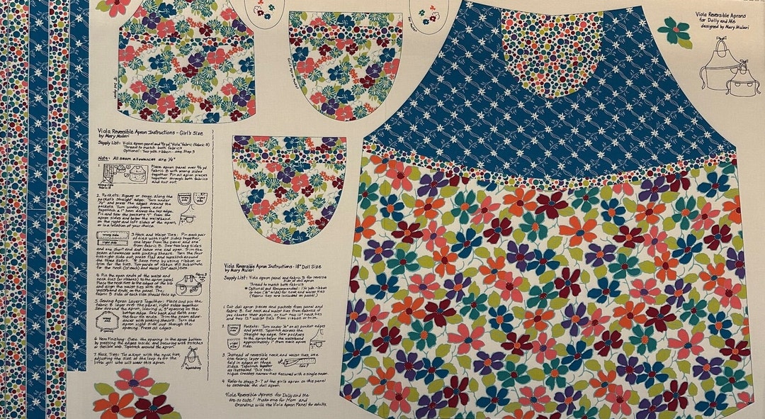 Viola Reversible Aprons for Dolly and Me Panel by Mary Mulari | OOP ...