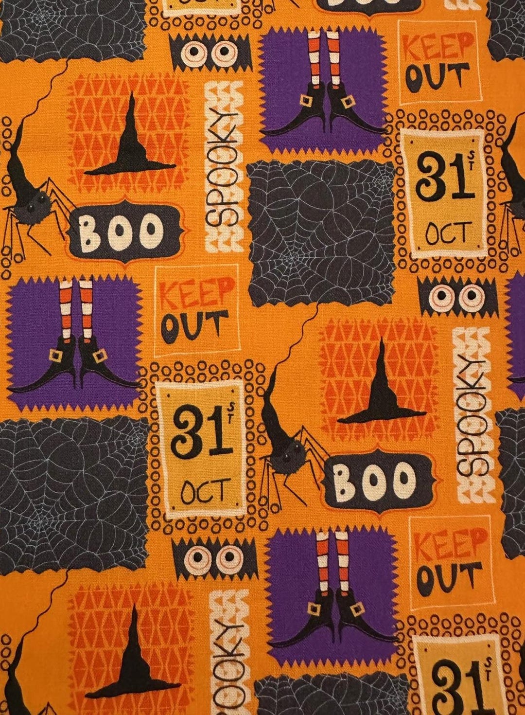 1/2 Yard the Witchery by Gill Eggleston | RARE | Halloween Blocks ...