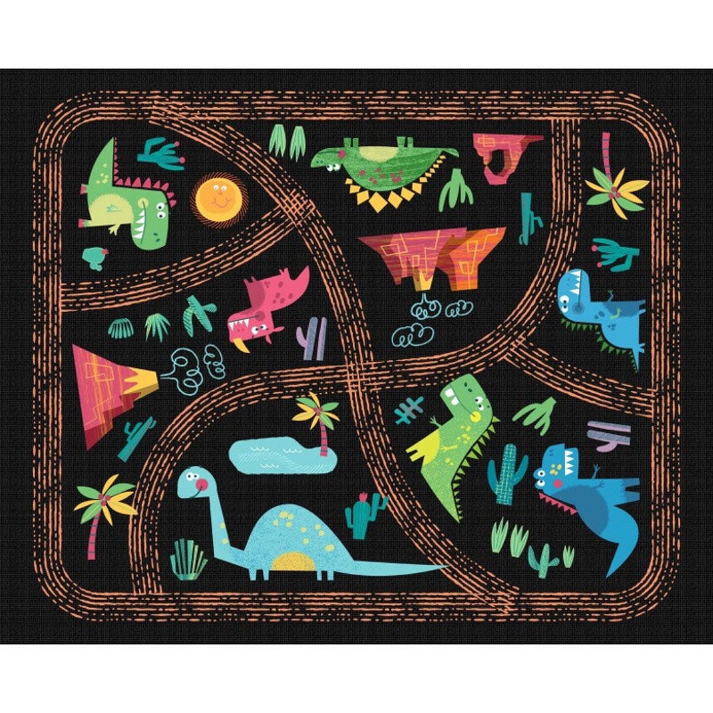 Dinosaur Quilt Panel - Etsy