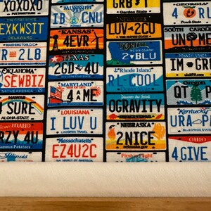 1/2 Yard License Plates | States | OOP | Travel | 100% Cotton Quilting ...