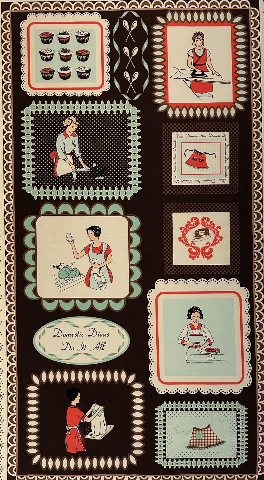 Domestic Diva Panel by Emily Taylor | Pattern C5018 | 100% Cotton ...