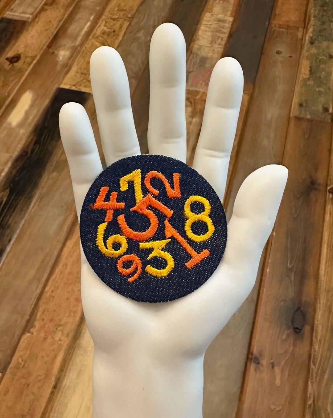 Vintage Embroidered Sew on Patch | Fabric Patches | Numbers | Denim ...
