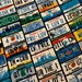 1/2 Yard License Plates | States | OOP | Travel | 100% Cotton Quilting ...