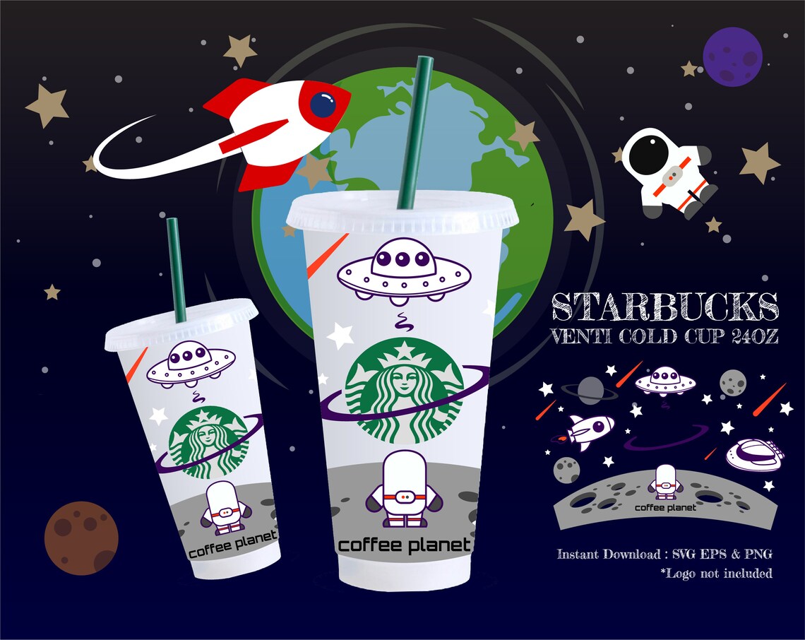 Galaxy Starbucks Cup SVG Galaxy Stars Starbuck Cold Cup SVG - Etsy