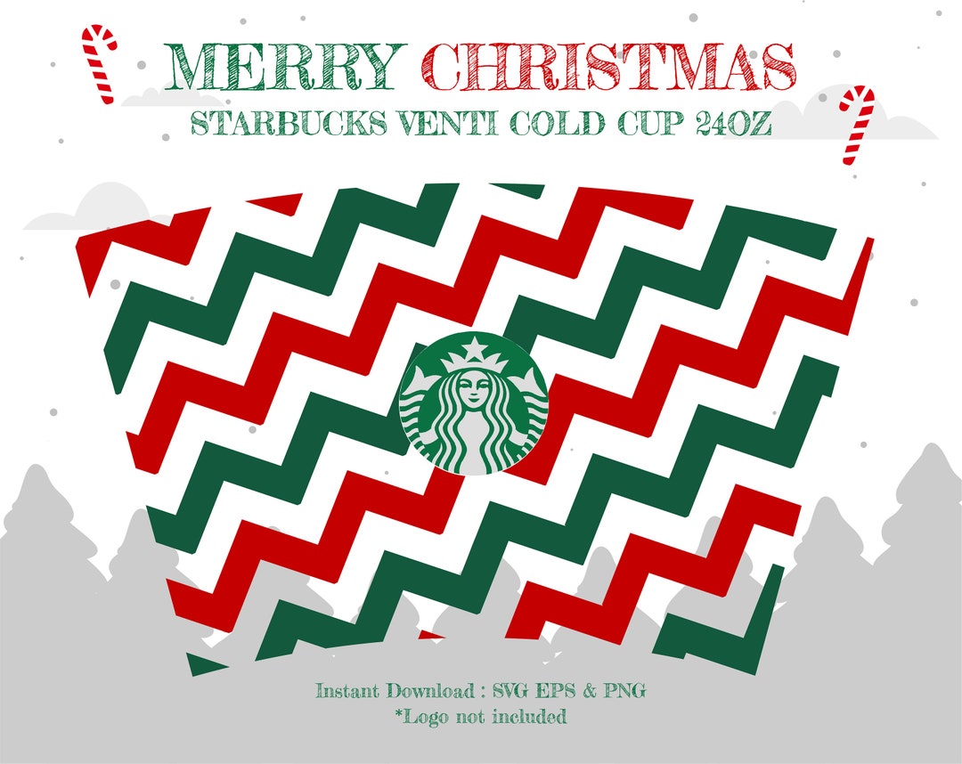 Christmas Pattern Starbucks Cup SVG Zigzag Pattern Starbuck - Etsy