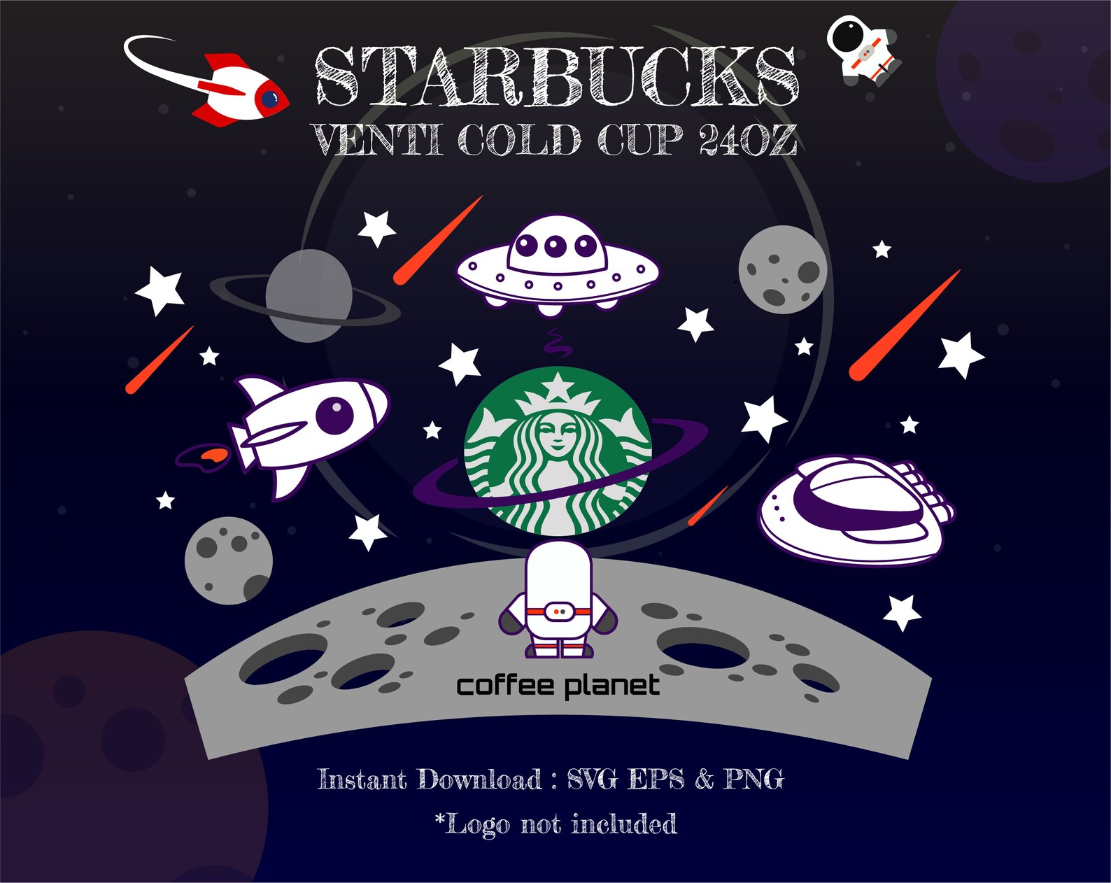 Galaxy Starbucks Cup SVG Galaxy Stars Starbuck Cold Cup SVG - Etsy